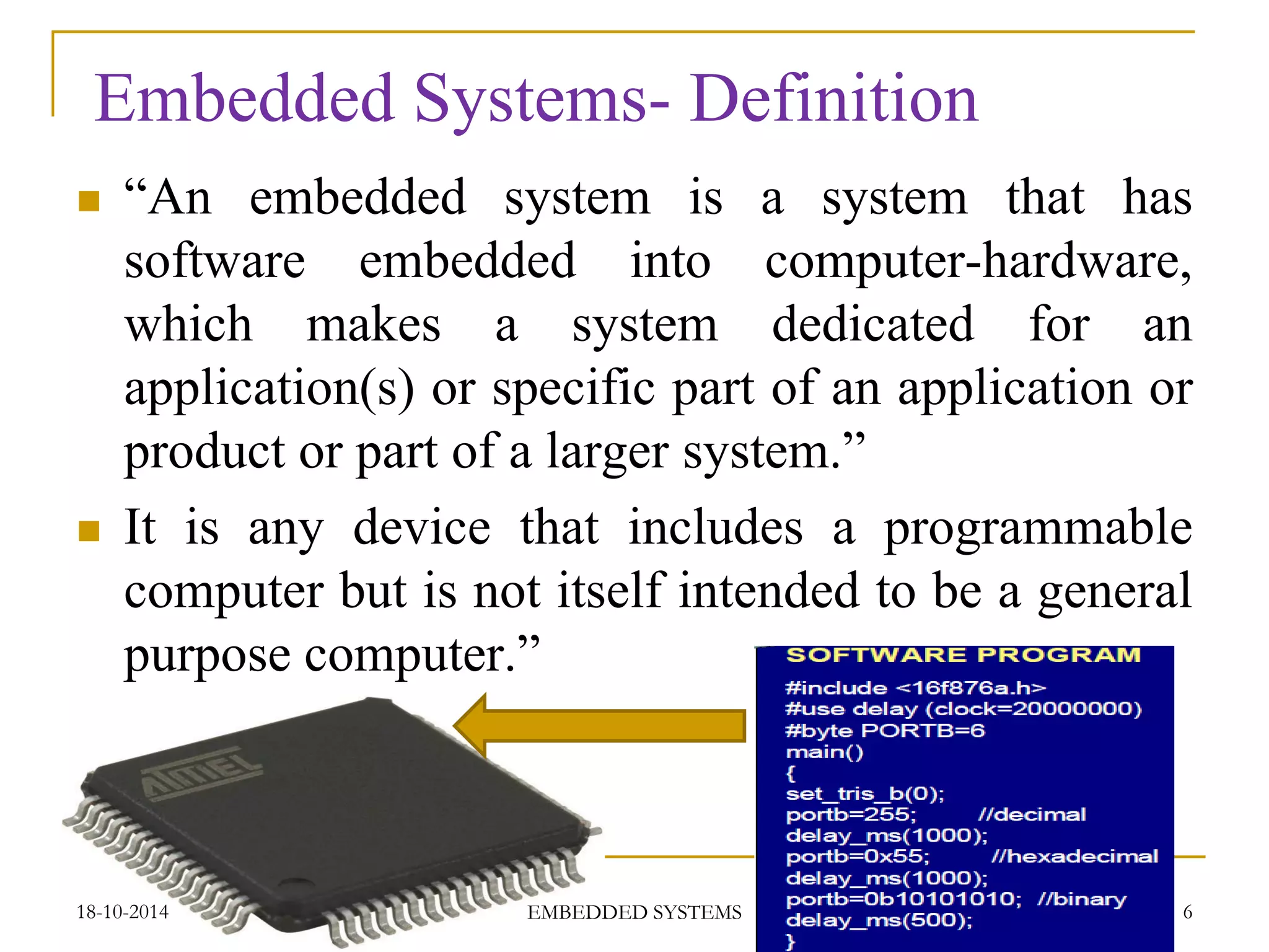 An entire concept of embedded systems entire ppt | PPT