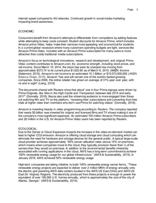 An Environmental Analysis for Amazon Prime Video | DOCX