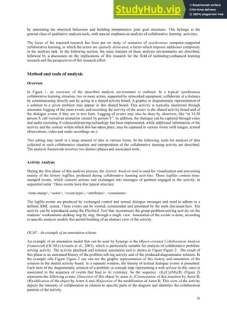 An Environment For Studying Collaborative Learning Activities | PDF