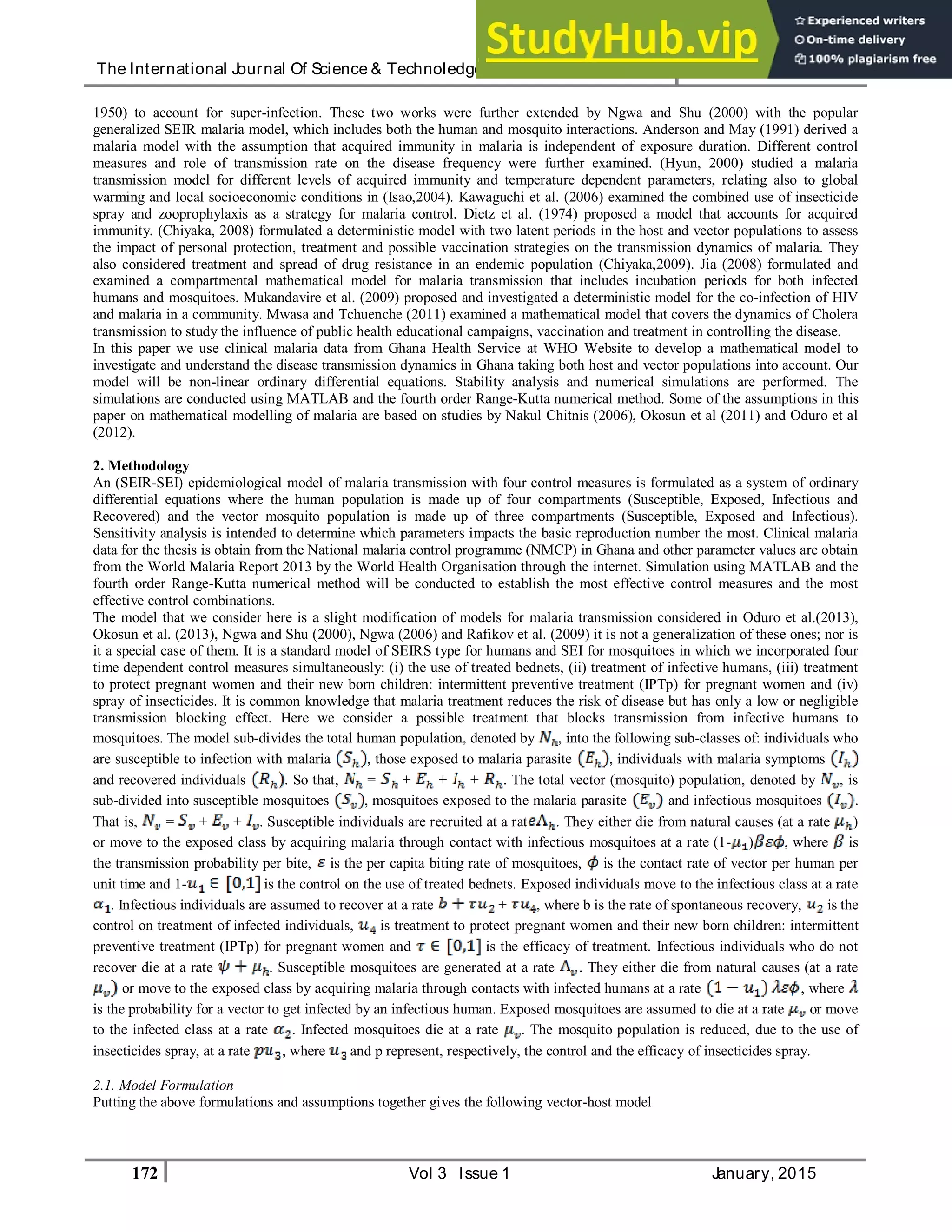 An Epidemiological Model of Malaria Transmission in Ghana.pdf