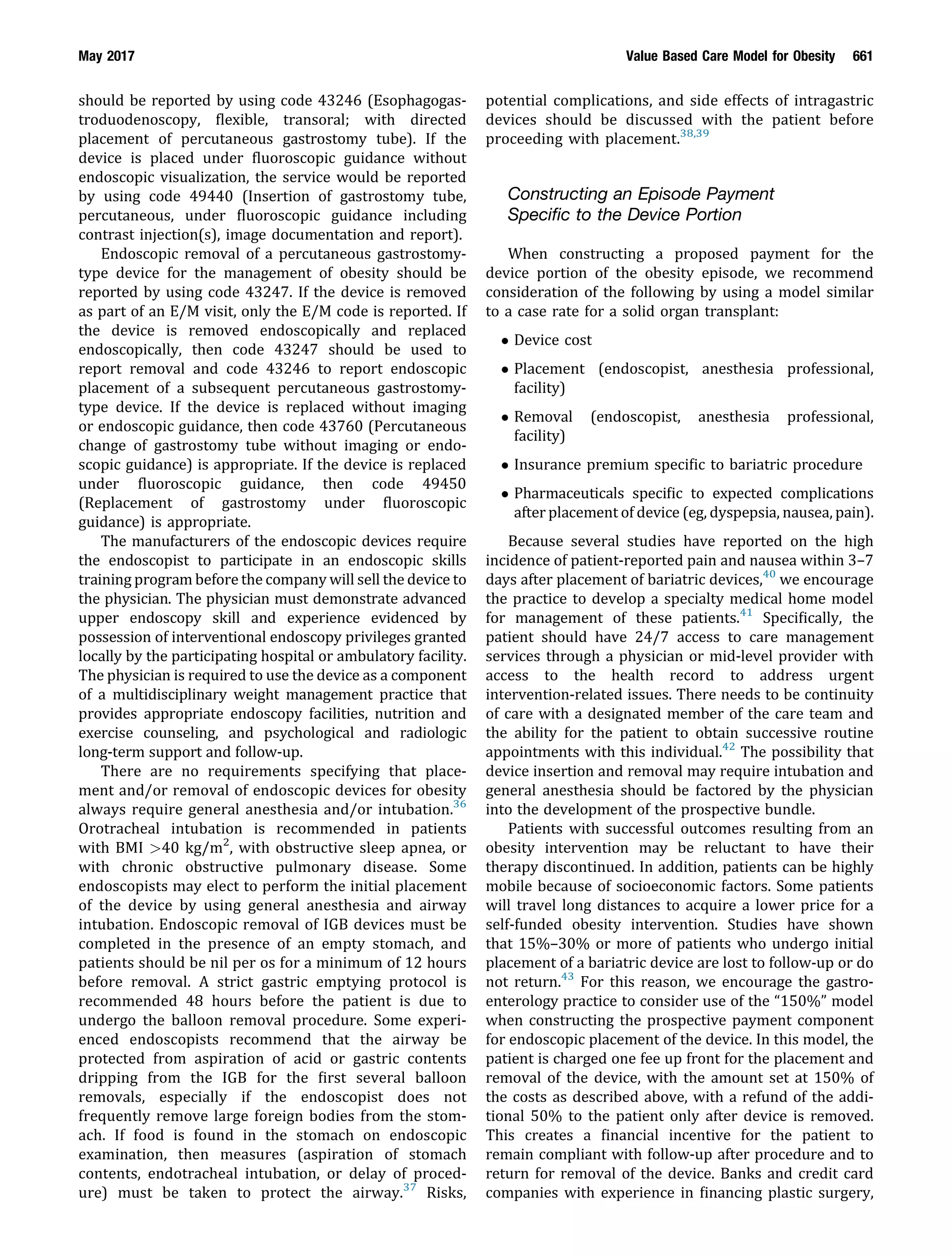 White Paper AGA: An Episode-of-Care Framework for the Management of Obesity | PDF