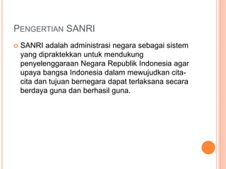 Posisi dan Peran SANKRI | PPTX