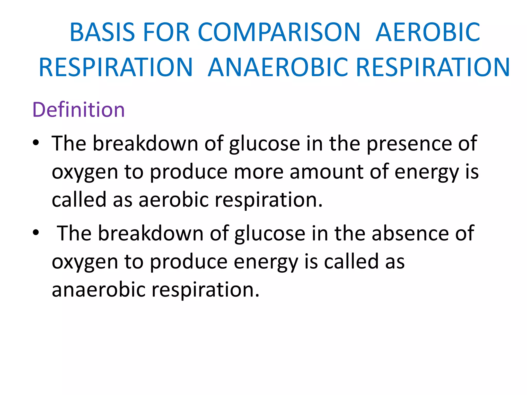 Anerobic & aerobic respiration | PPTX