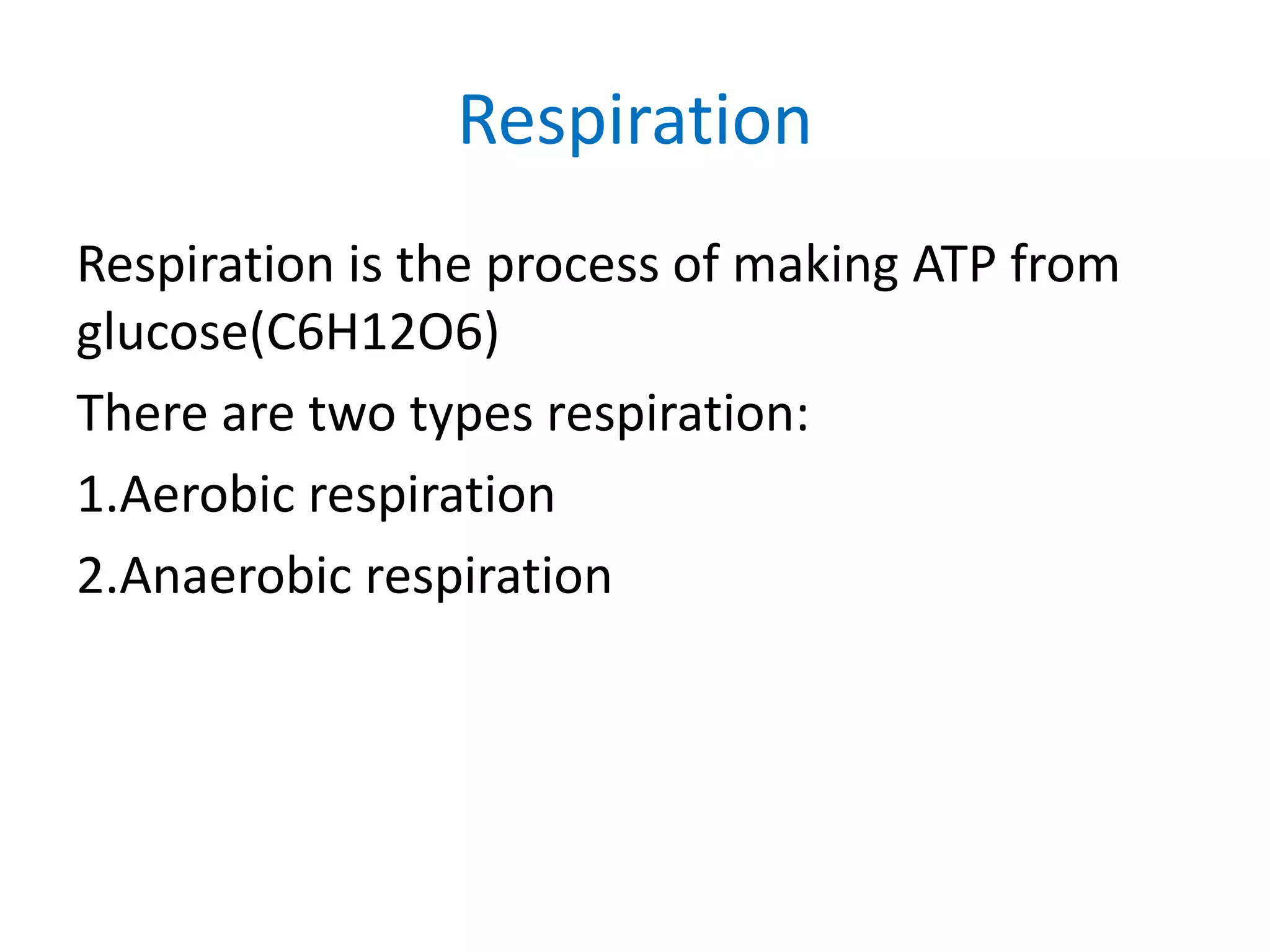 Anerobic & aerobic respiration | PPTX