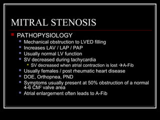 Anes. and Valvular Disease.ppt anesthetic implications | PPT