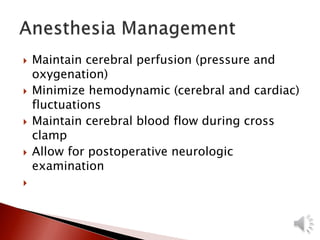 Anesthesia for Carotid Endarterectomy: Risks, Benefits, Alternatives | PPTX