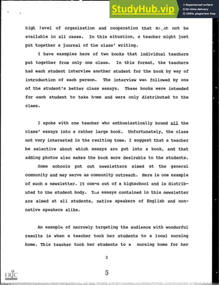 An ESL Program Yearbook As Writing And Interactional Inspiration | PDF