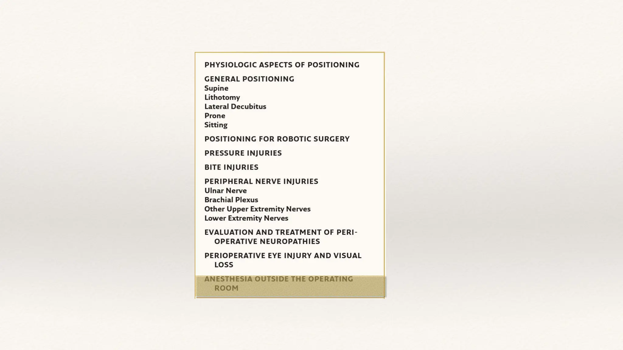 Report on Patient Positioning for Anesthesia | PPTX
