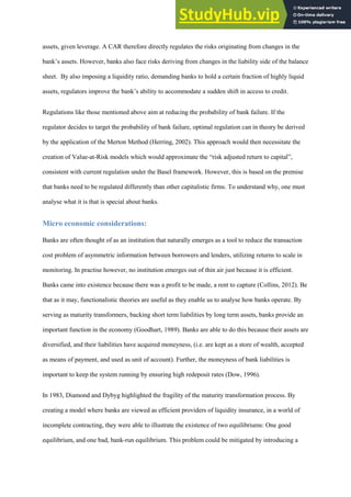 An Essay On Bank Regulation And Basel III | PDF | Financial Regulation ...