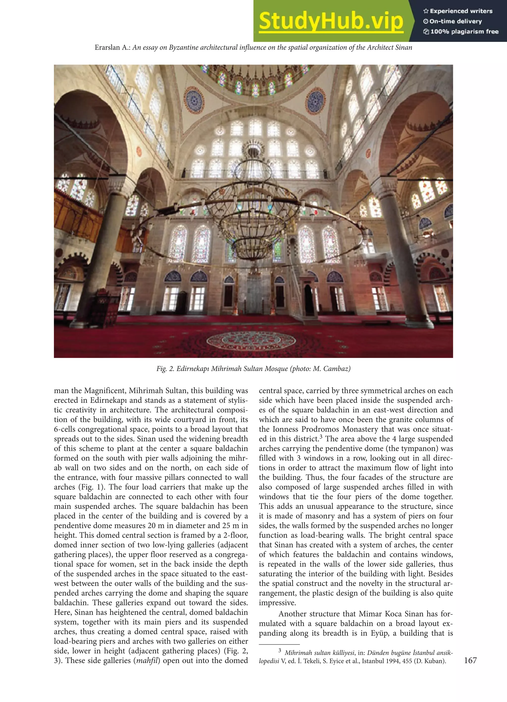 An Essay On Byzantine Architectural Influence On The Spatial Organization Of The Architect Sinan ...