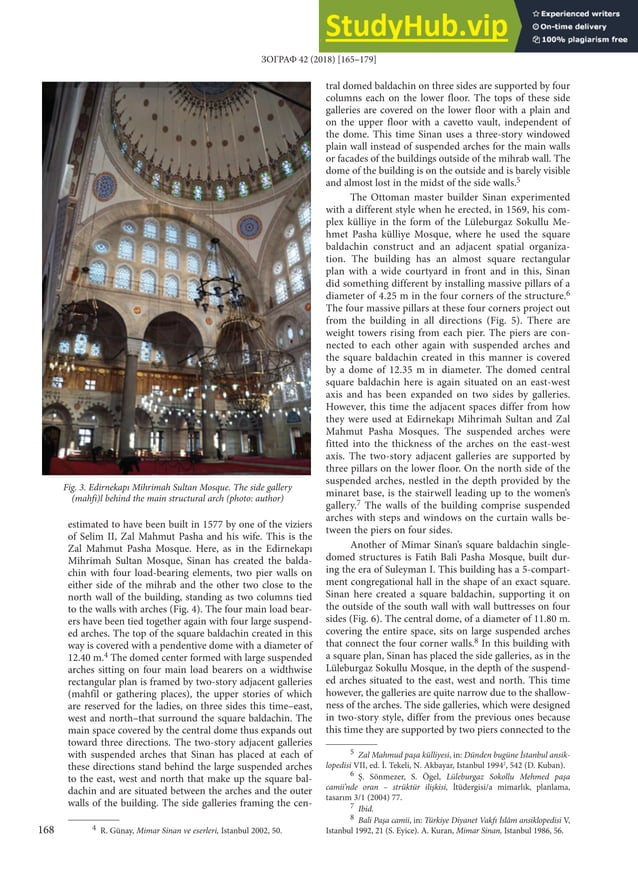 An Essay On Byzantine Architectural Influence On The Spatial Organization Of The Architect Sinan ...
