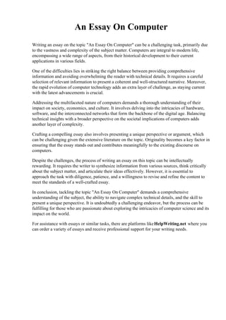 An Essay On Computer.pdf