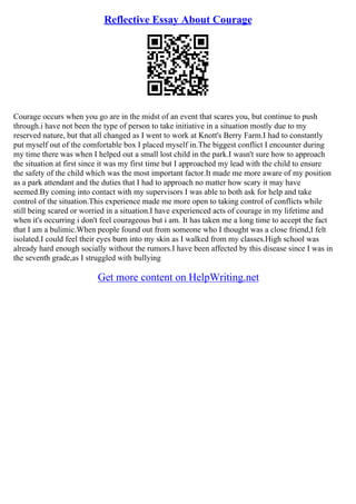 An Essay On Courage | PDF