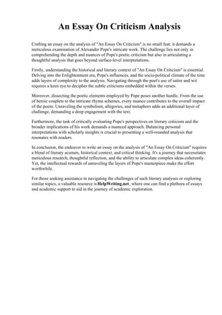 An Essay On Criticism Analysis.pdf