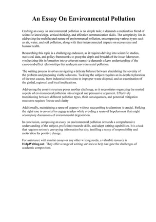 An Essay On Environmental Pollution.pdf