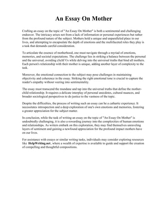 An Essay On Mother.pdf