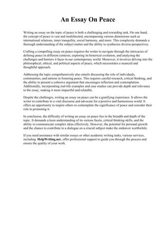 An Essay On Peace.pdf
