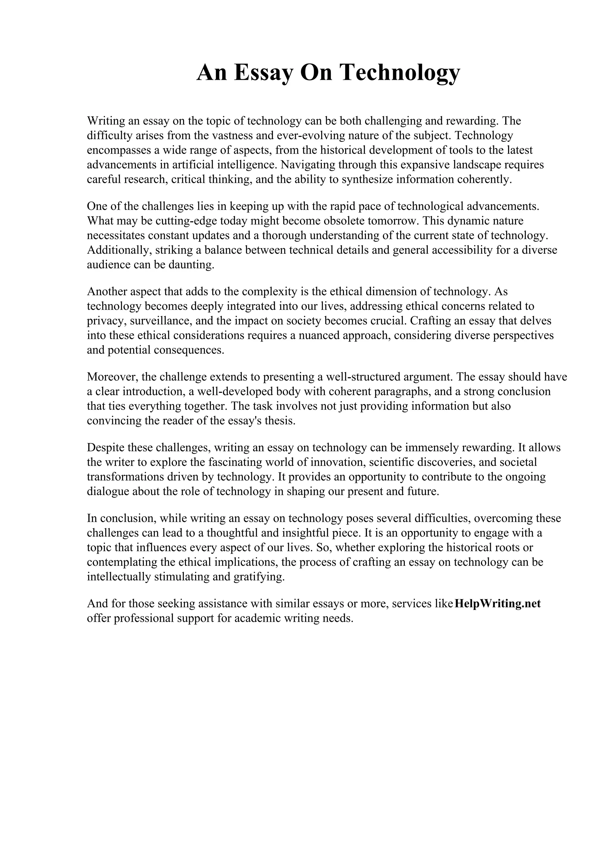 An Essay On Technology.pdf