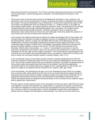 An Essay On The Christian Liberal Arts | PDF | Christianity | Religion ...