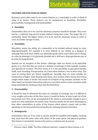 An Essay On The Nature And Types Of Money | PDF