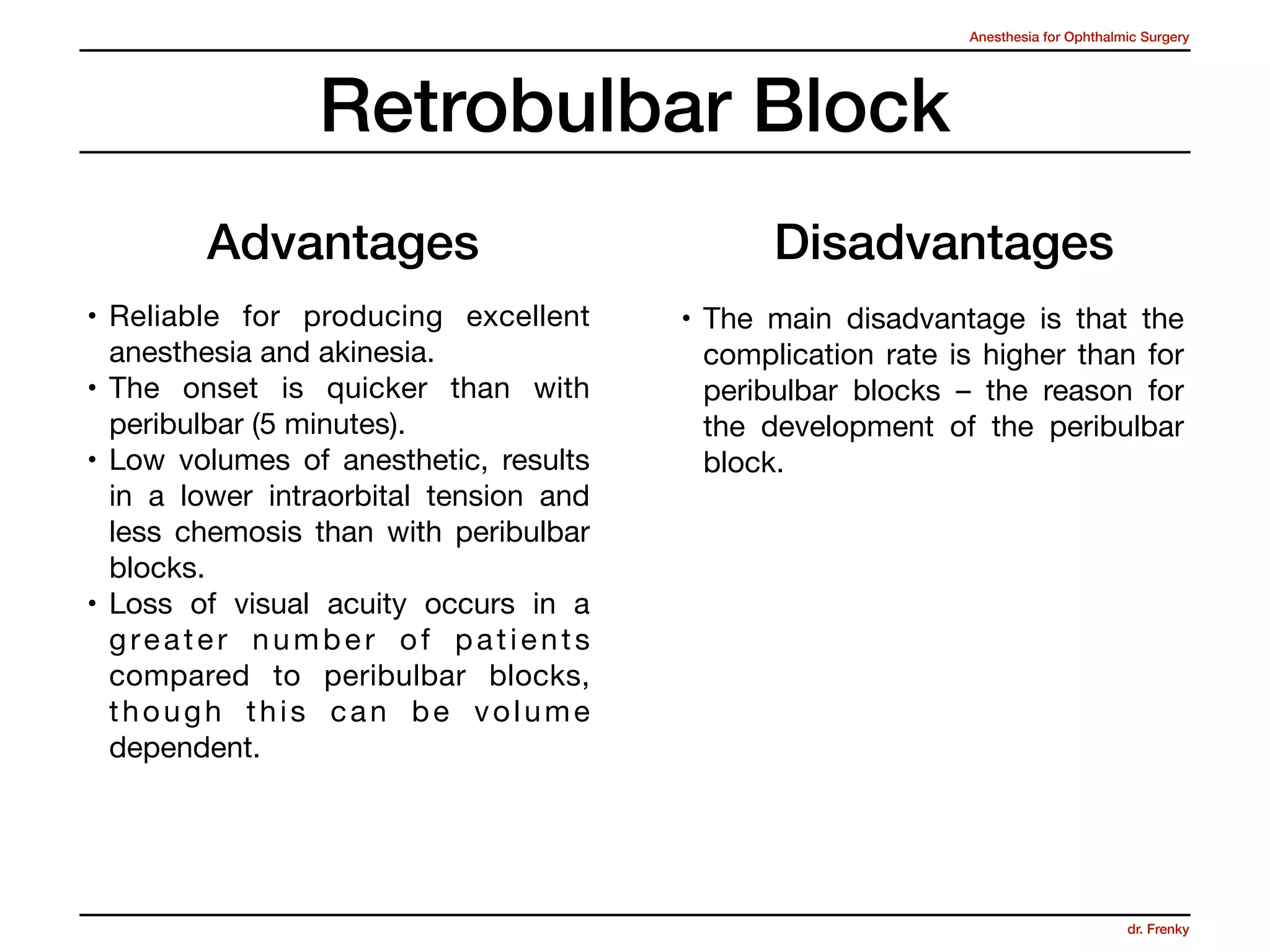 Anesthesia for Ophthalmic Surgery | PDF