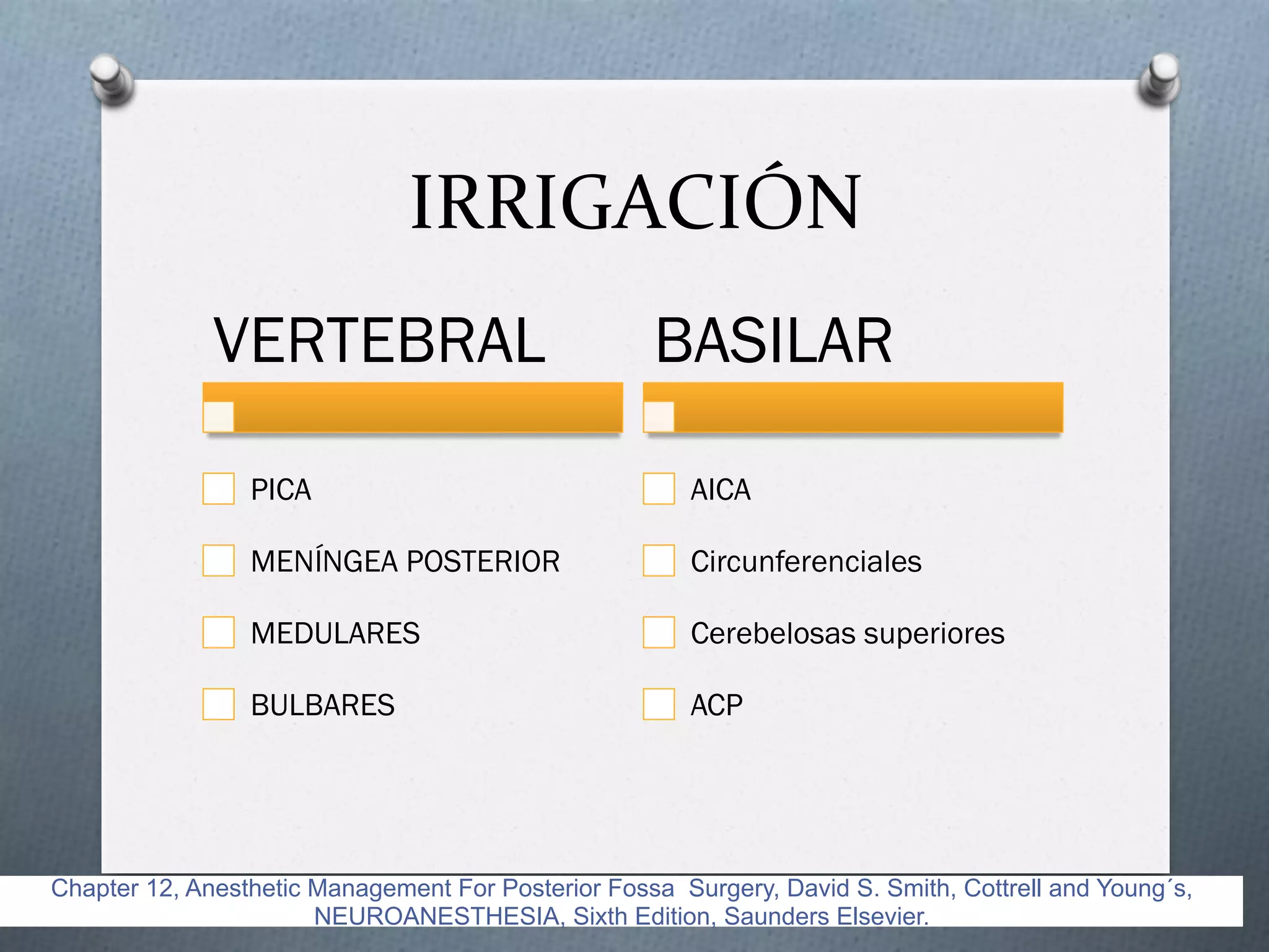 Anestesia para fosa posterior | PDF