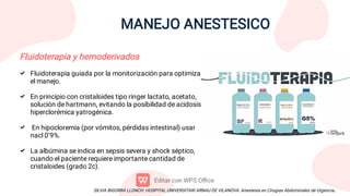 Anestesia para obstruccion intestinal y cirugias abdominales de ...