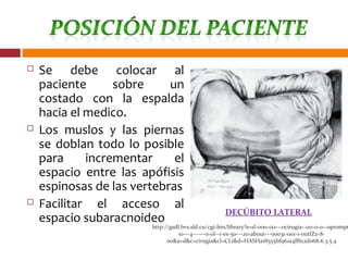 Anestesia raquídea y peridural | PPT