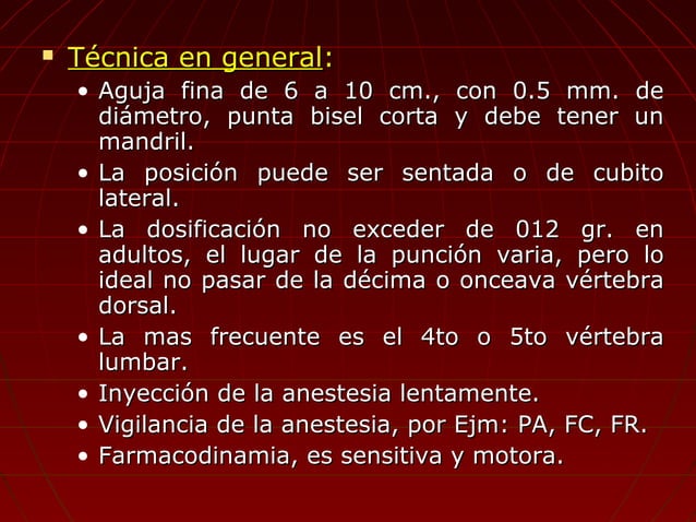 Anestesia raquidea | PPT | Surgery | Medical Health
