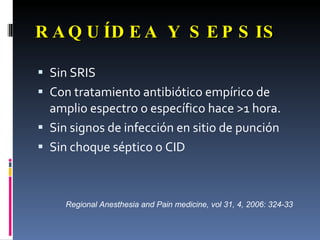 Anestesia Raquidea | PPT