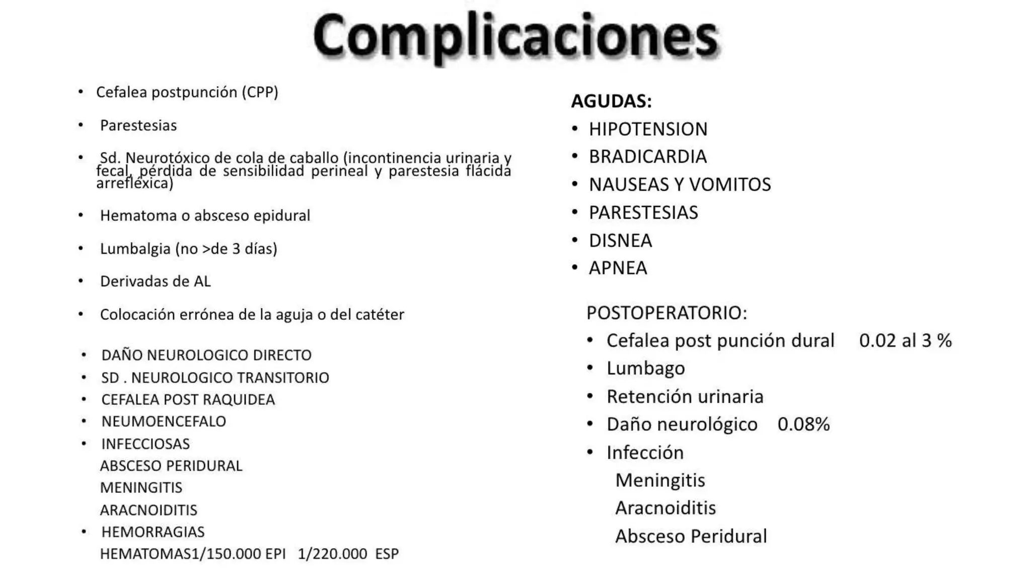 ANESTESIA RAQUIDEA Y EPIDURAL.pptx | Surgery | Medical Health