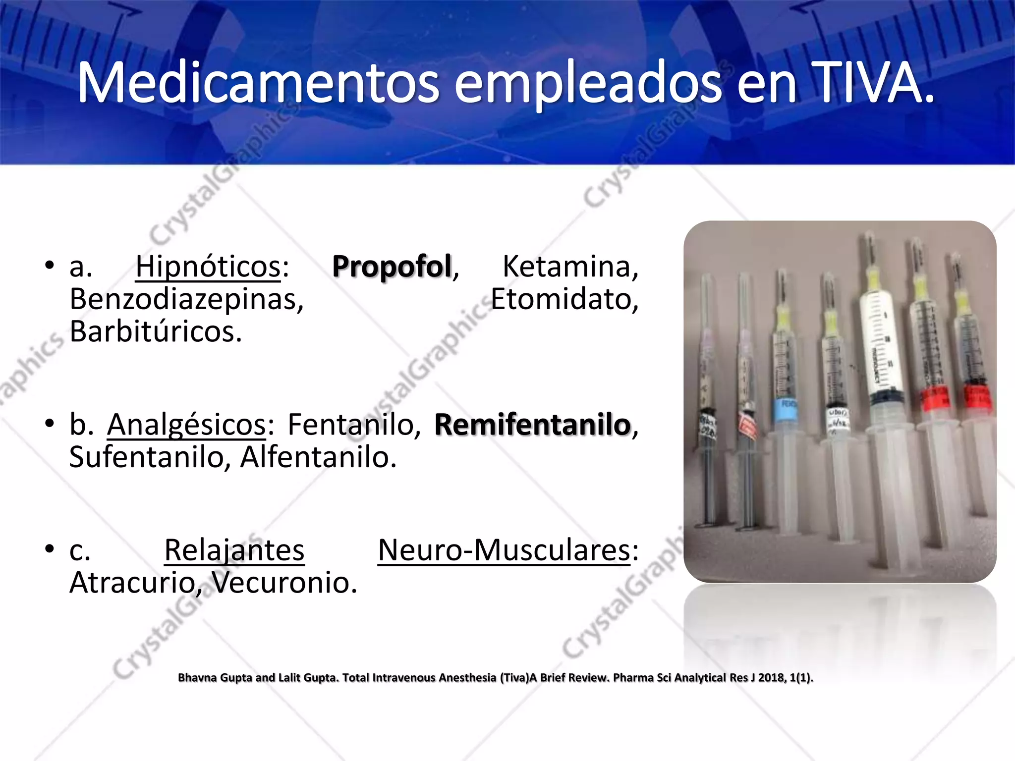 Anestesia total intravenosa (TIVA) | PPTX