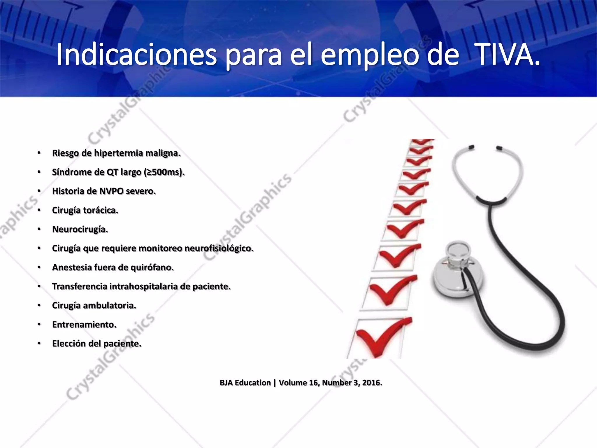 Anestesia total intravenosa (TIVA) | PPTX