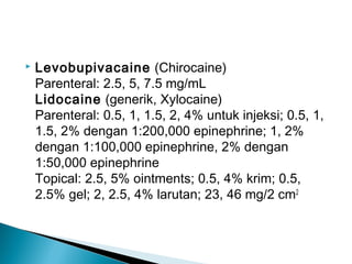 Anestetik lokal | PPT