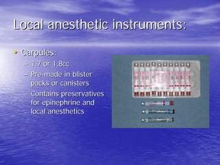 Dental Anesthesia | PDF