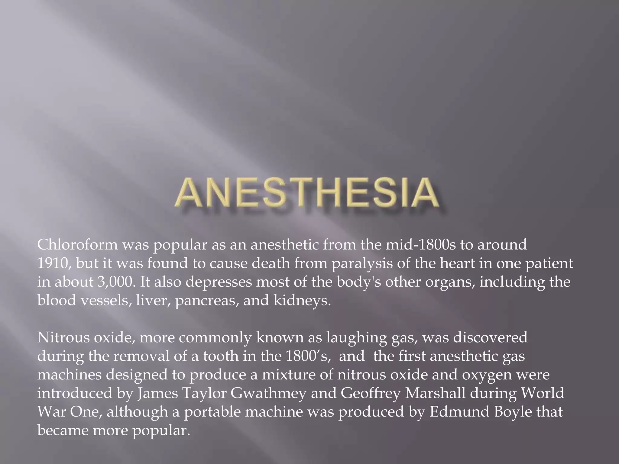 Anesthesia | PPTX
