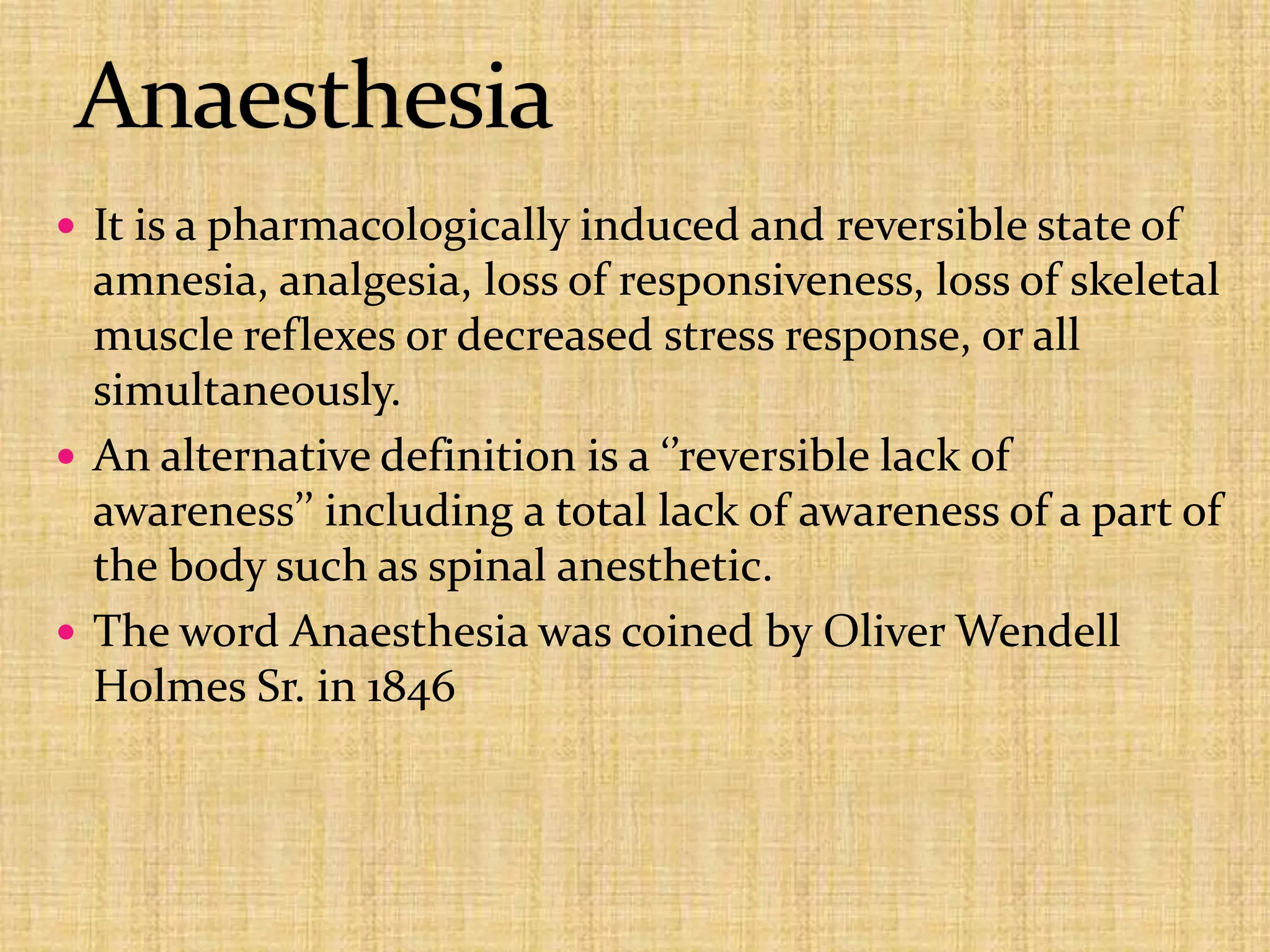 History of Anaesthesia - Dr Tanjim Reza | PPTX
