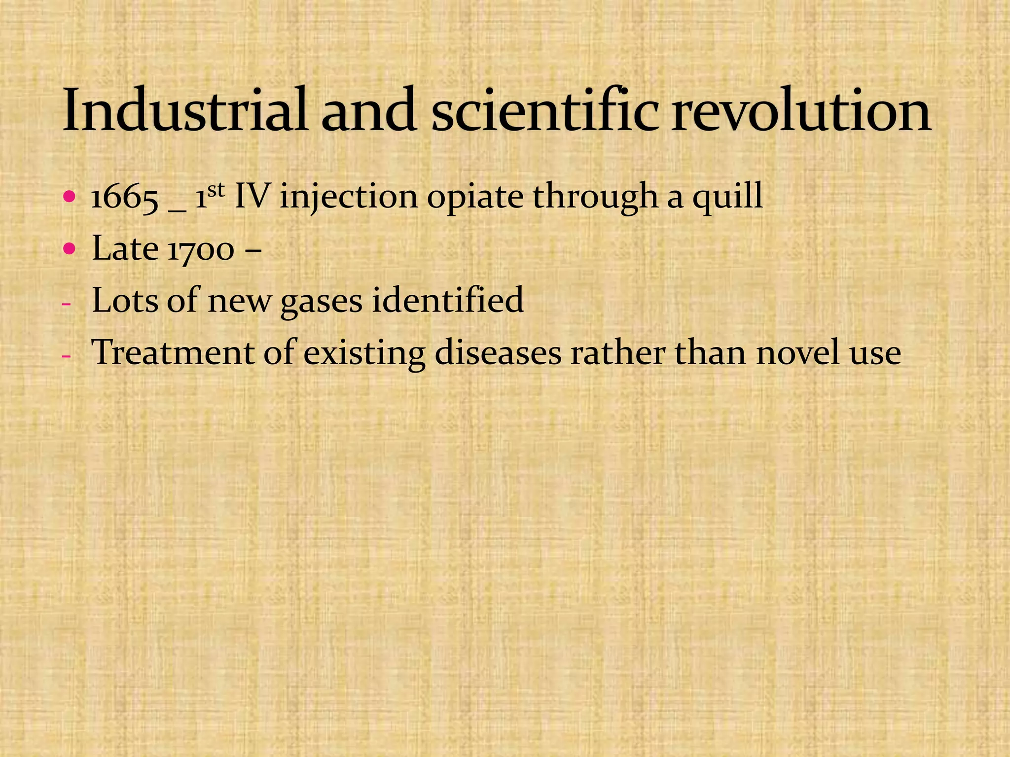 History of Anaesthesia - Dr Tanjim Reza | PPT