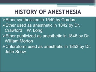 Anesthesia | PPTX