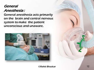 Anesthesia I Types, Stages, Complications - Dr Rohit Bhaskar | PDF
