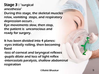Anesthesia I Types, Stages, Complications - Dr Rohit Bhaskar | PDF
