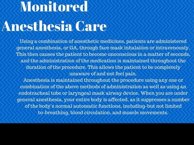 Understanding Different Forms Anesthesia | PPT