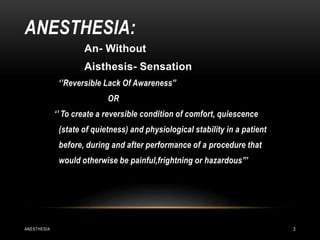 Anesthesia | PPTX