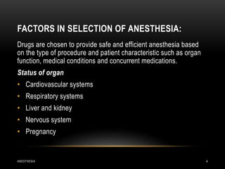 Anesthesia | PPT