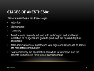 Anesthesia | PPT