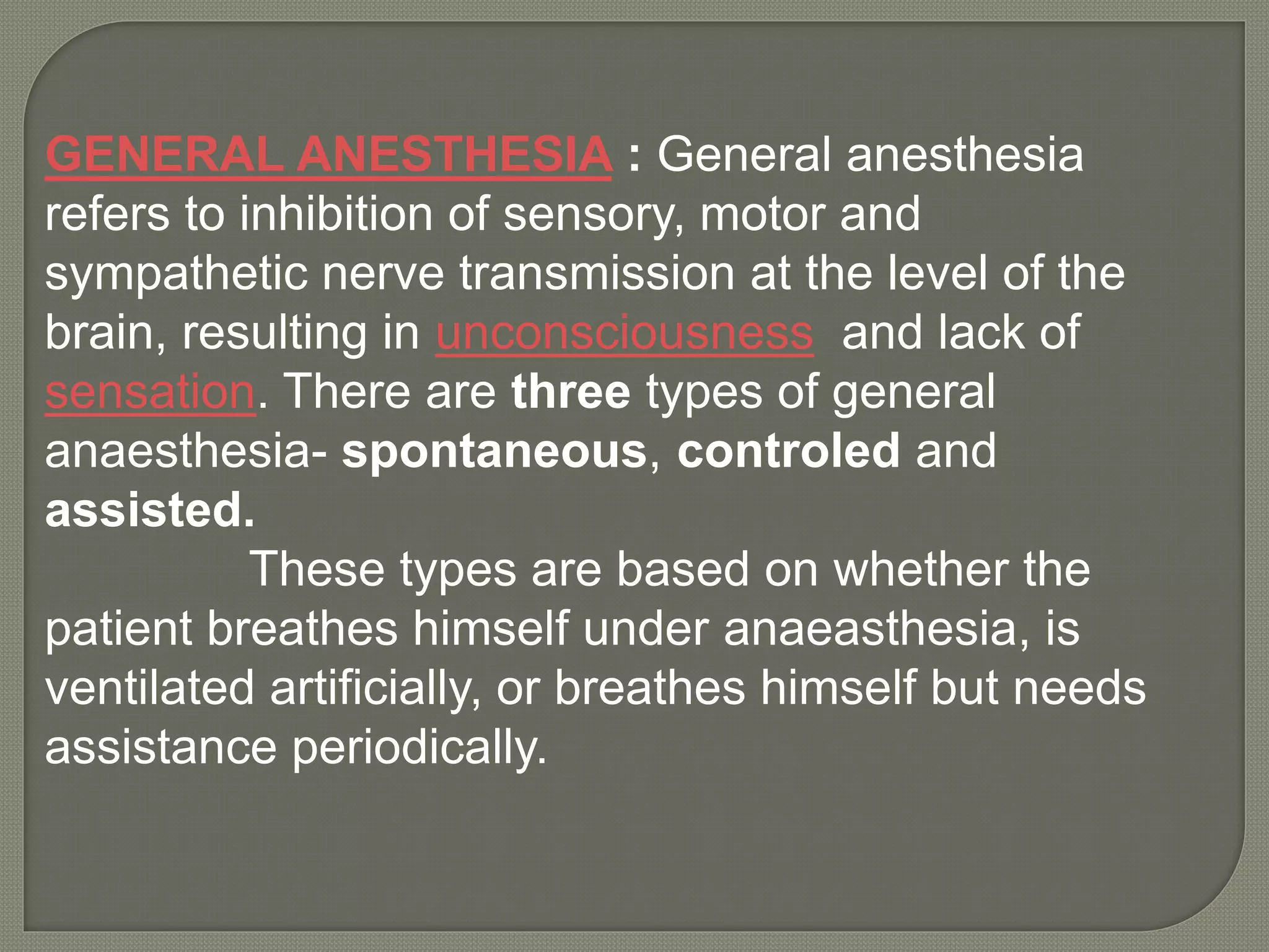 Anesthesia | PPTX