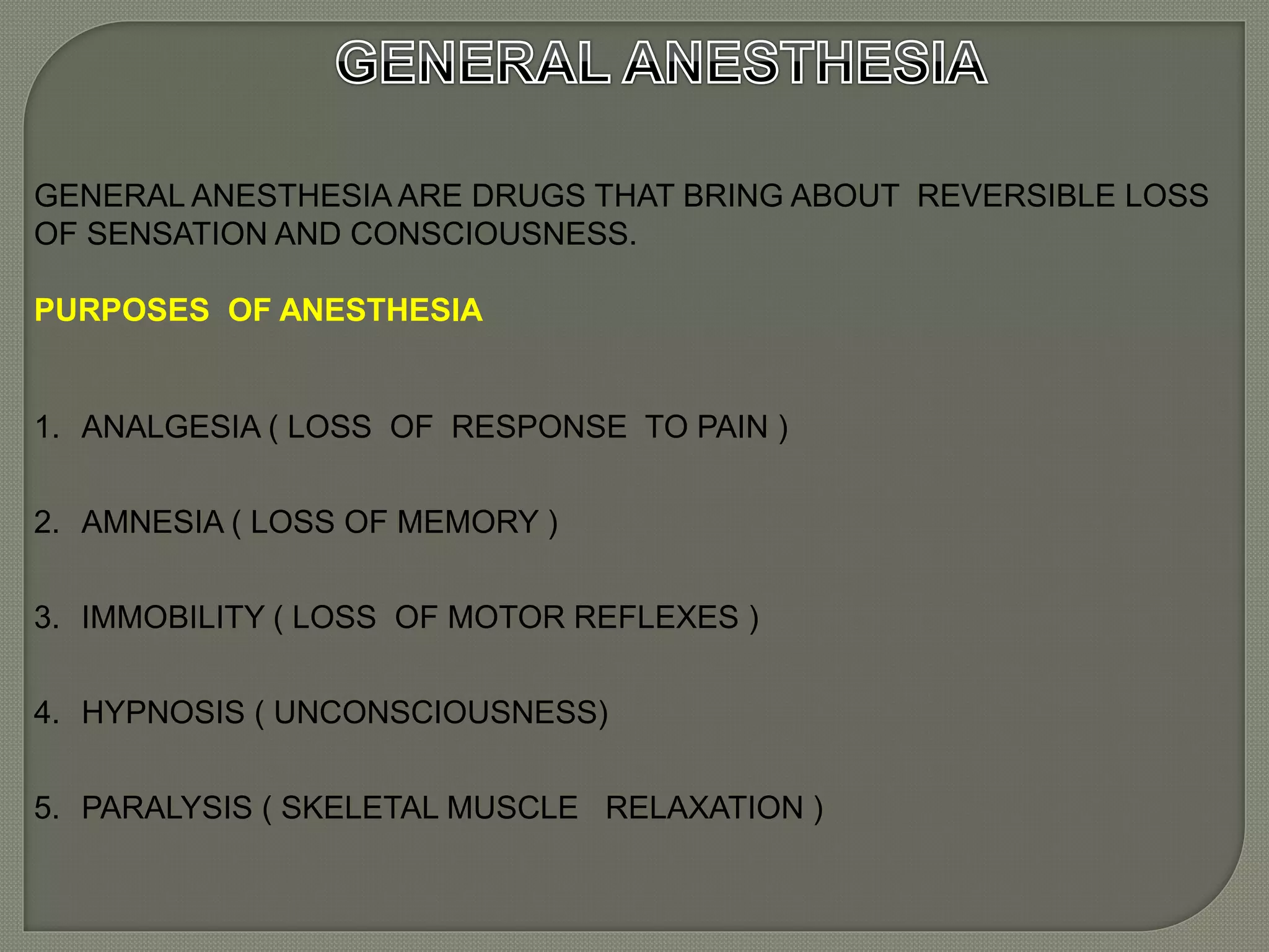 Anesthesia | PPTX