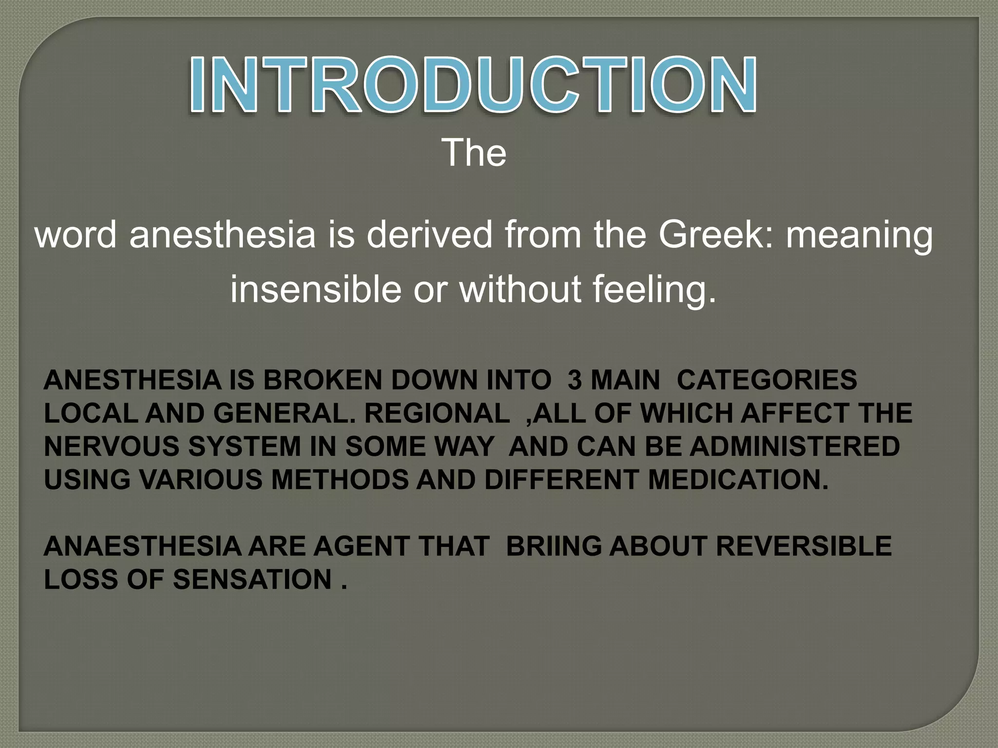 Anesthesia | PPTX