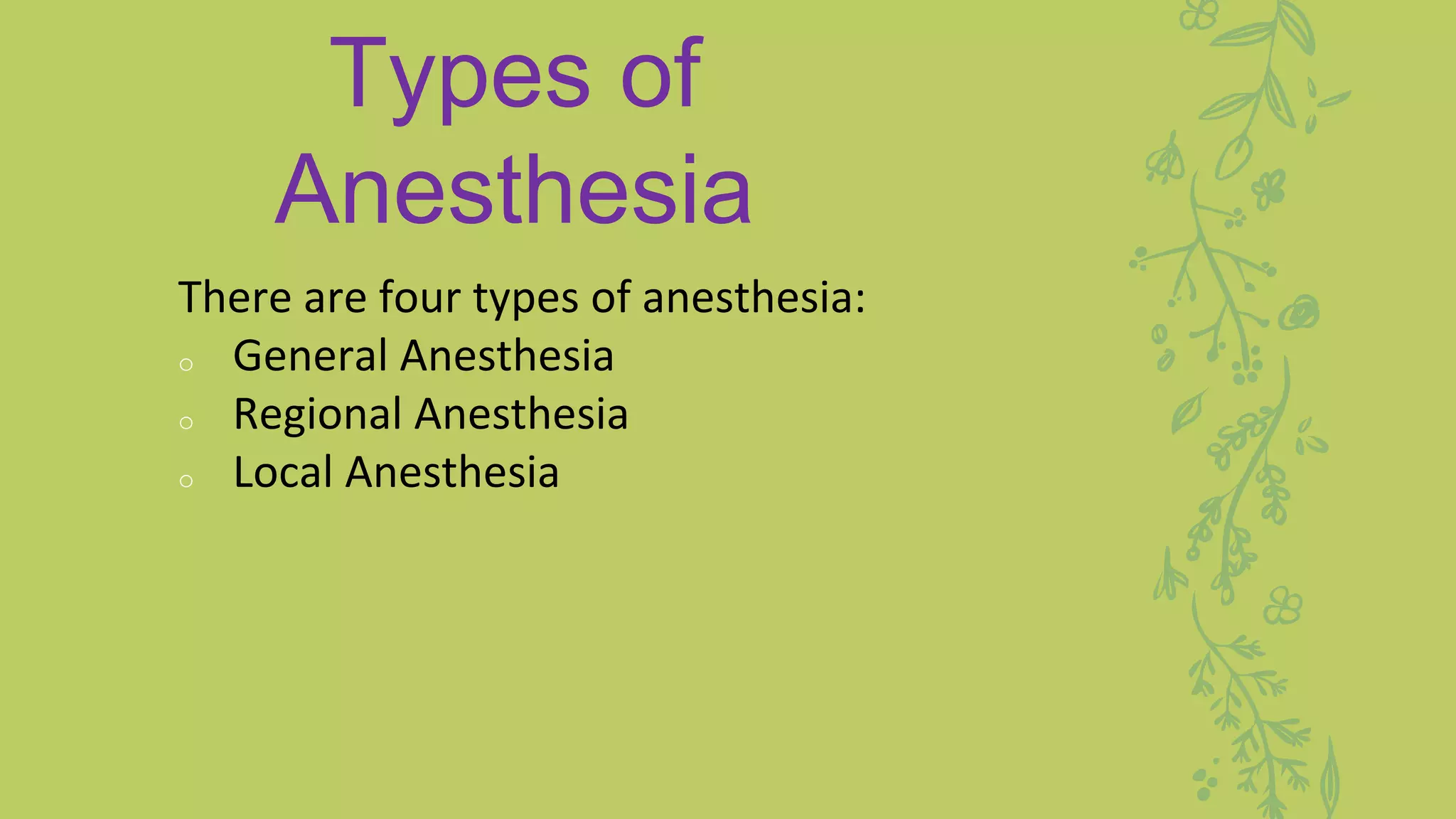 Anesthesia | PPTX