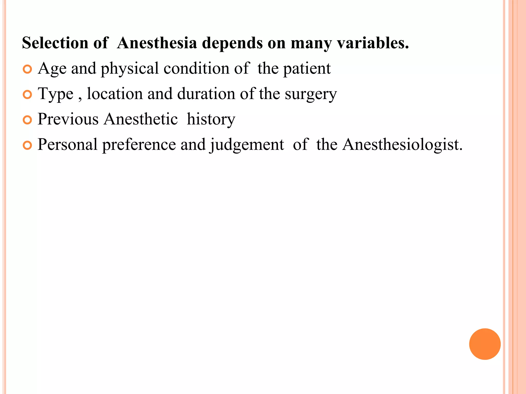 Anesthesia types and complications | PDF